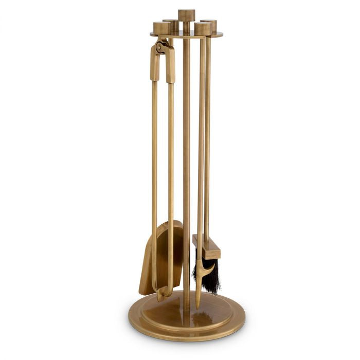 Lara Fire Tool Set | Brass